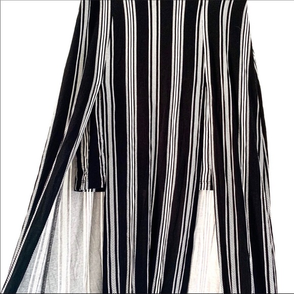 Candie's | Skirts | Candies Double Split Front Black White Maxi Mini ...